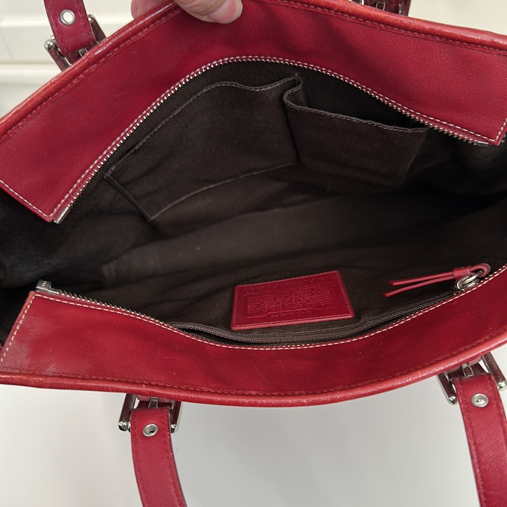 Genuine Coach Red Leather Tote - Gem